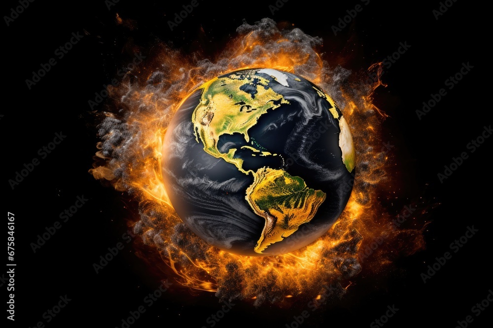 Ilustracja bez tantiem: End of the World. Complete destruction of ...