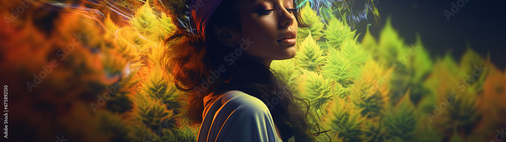 Sensual Euphoria - A Colorful Attractive Women - MDMA - Cannabis ...