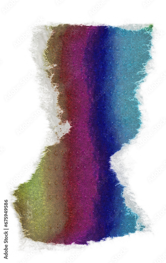 torn paper sticker piece isolated with neon texture, png paper asset ...