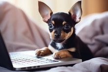 Dog Using Laptop Computer Free Stock Photo - Public Domain Pictures