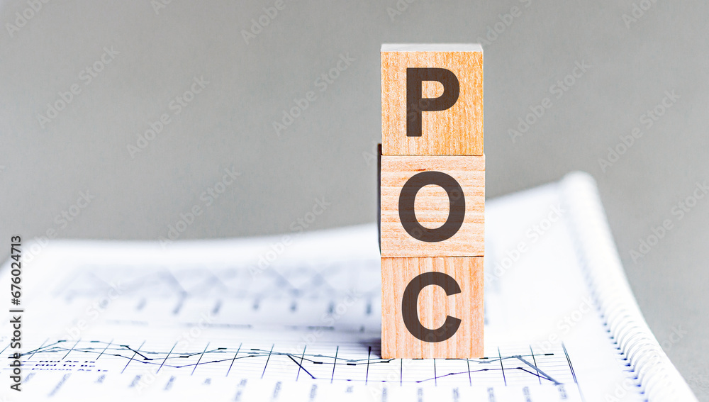 text poc - Proof of Concept - acronym concept on cubes and diagrams on ...