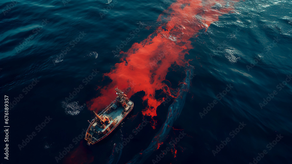 pollution of the environment of ocean by toxic and plastic waste ...