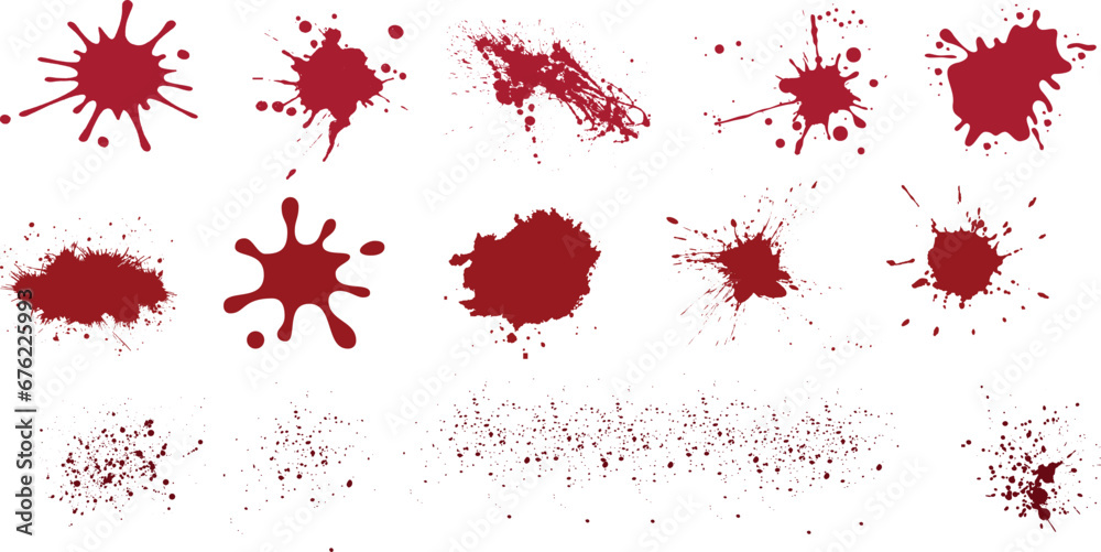 Blood Splatter Vector Illustration, Perfect for Halloween, crime scene ...