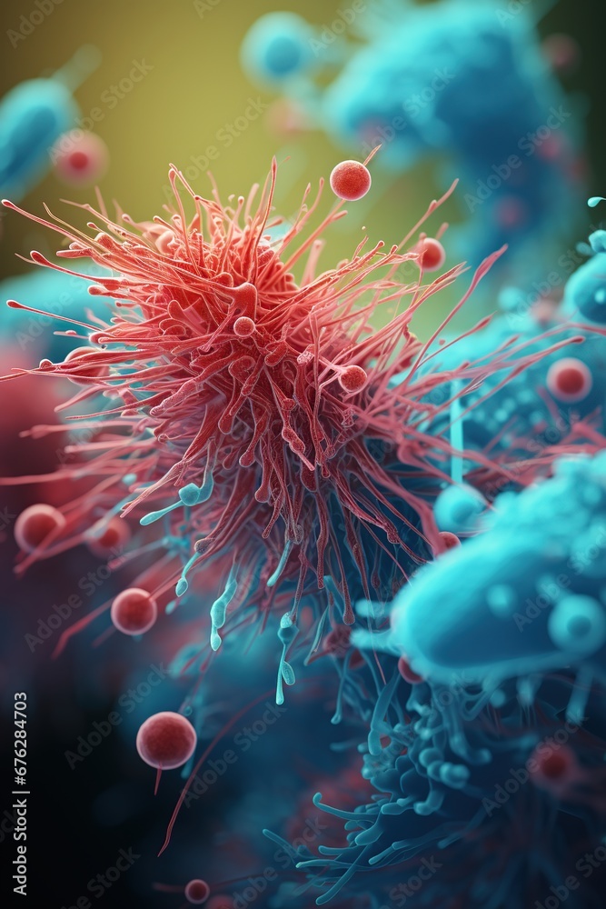 Foto de Stock Microbacterias y organismos bacterianos. Fondo de ...