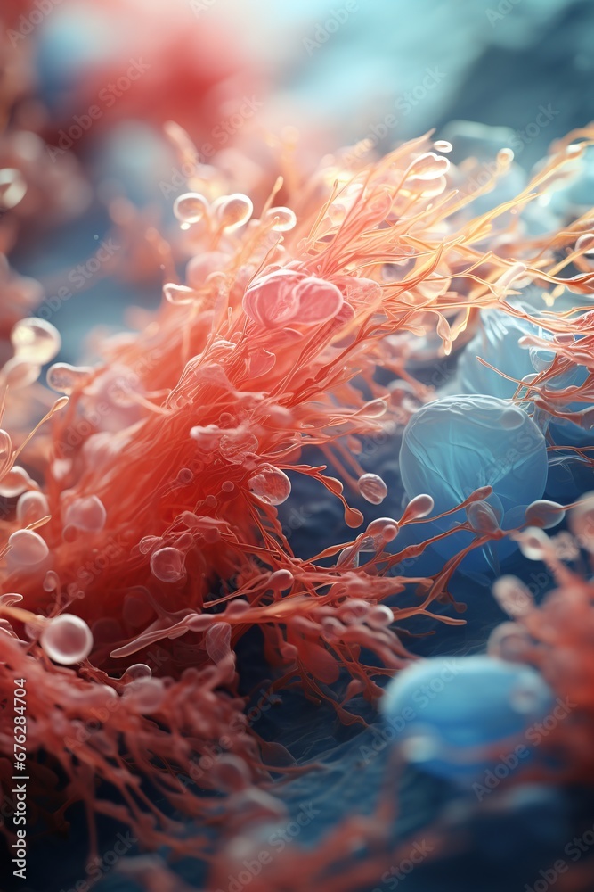 Microbacterias y organismos bacterianos. Fondo de biología y ciencia ...