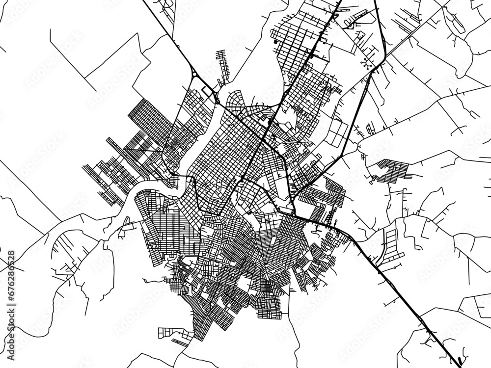 Vector de Stock Vector road map of the city of Monteria in Colombia ...