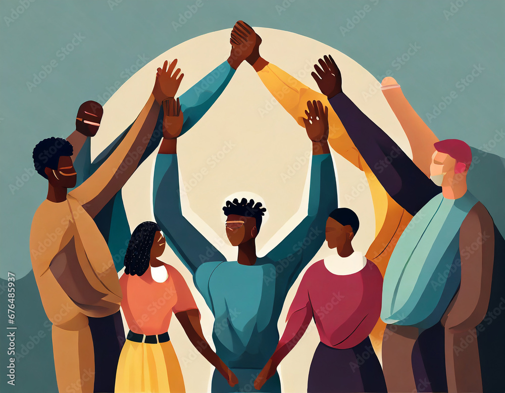 Diversity inclusion and equality concept. People of diverse cultures ...