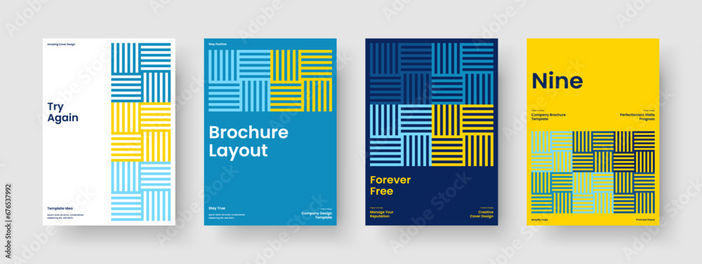 Geometric Brochure Design. Isolated Poster Layout. Creative Banner ...