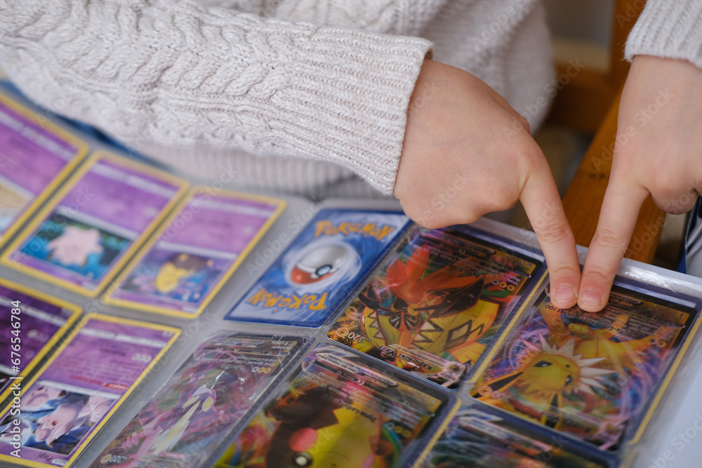 positive child collecting Pokemon Trading Card Game, collectible card ...