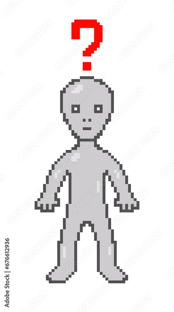 Pixel art question mark aliens Stock Illustration | Adobe Stock