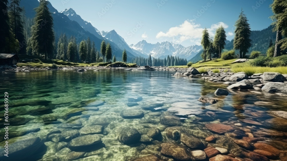 Scenic View On Lago Di Braies, Desktop Wallpaper Backgrounds ...