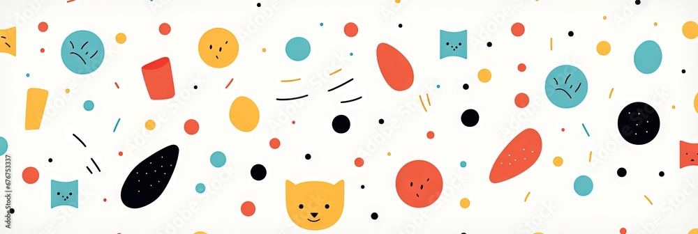 Children's cartoon abstract minimalist backdrop doodle drawing with ...
