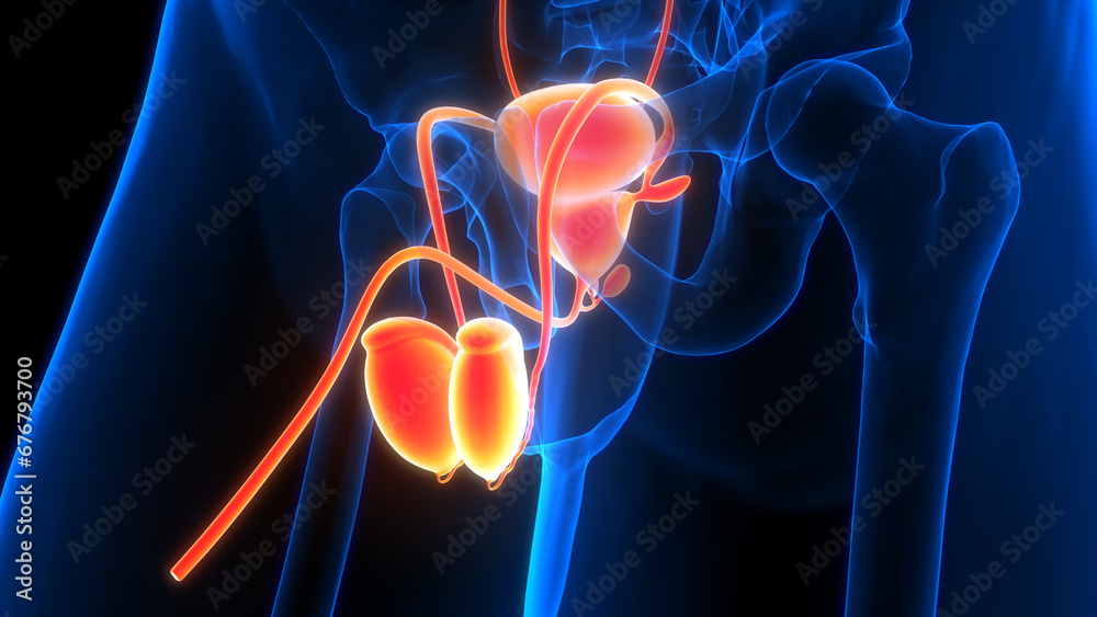 Male Reproductive System Anatomy Stock Illustration | Adobe Stock