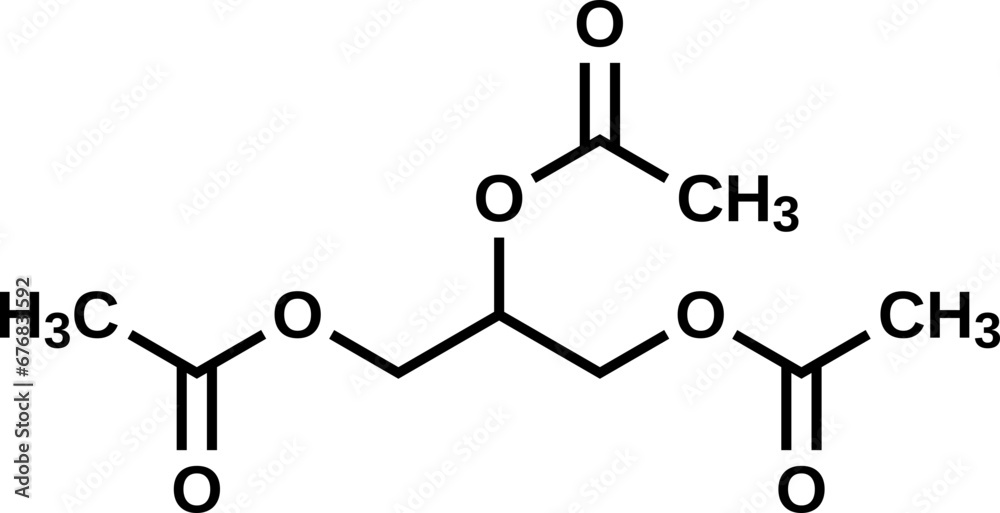 Triacetin structural formula, vector illustration Stock Vector | Adobe ...