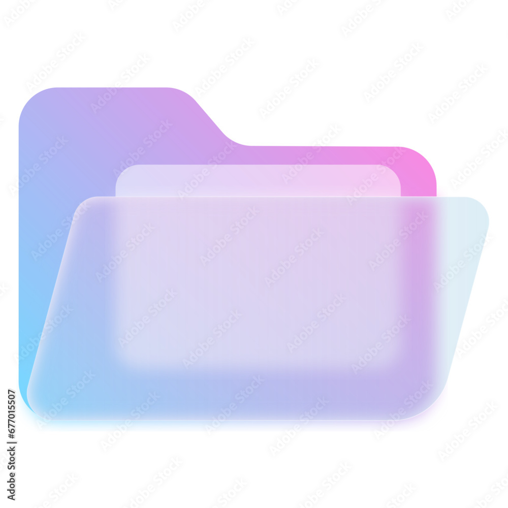 Folder Glassmorphism UI Icon Sign and Symbol Design Illustrator Png Svg Stock Vector | Adobe Stock