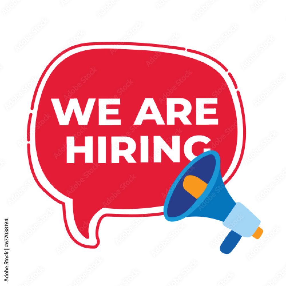 we are hiring, Hiring recruitment open vacancy design info label ...