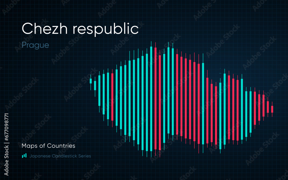 Czech Republic map is shown in a chart with bars and lines. Japanese ...