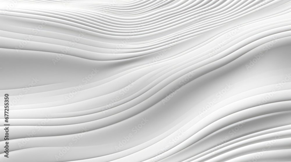 White 3 d background with wave illustration beautiful bending pattern ...