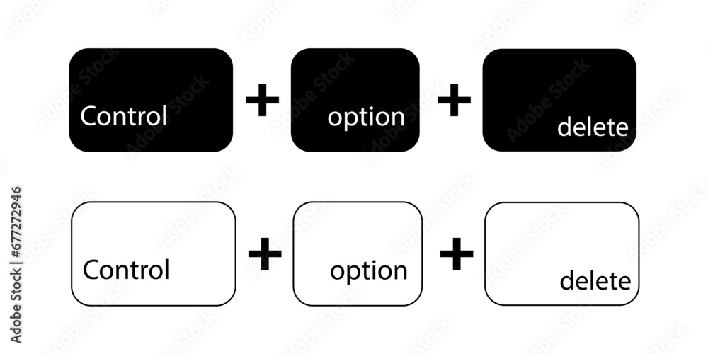 Ctrl alt delete and option cmd esc keyboard key combinations for force ...