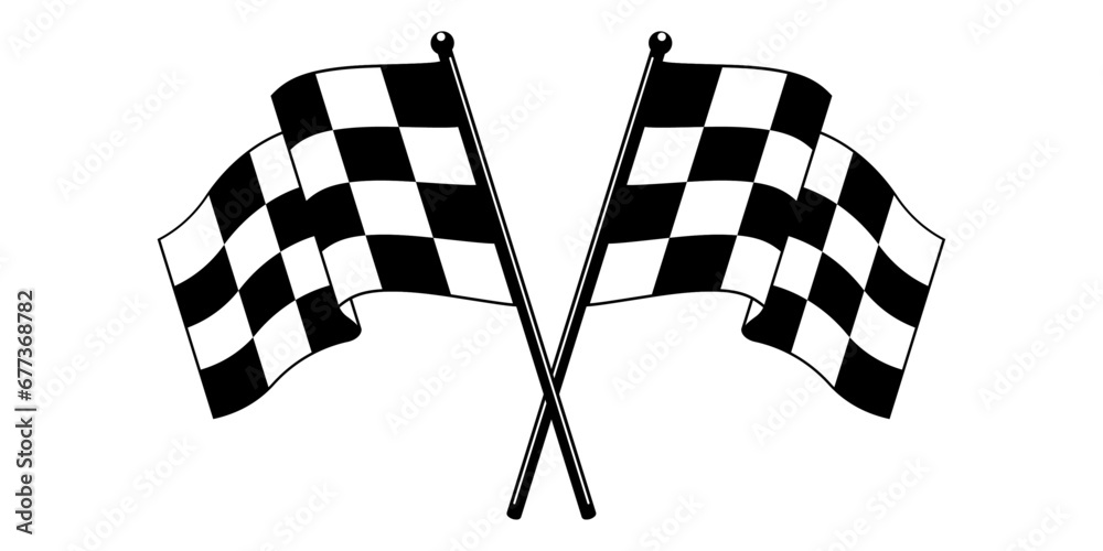 Formula 1 Championship, isolated flags. Checkered flags in a vector ...