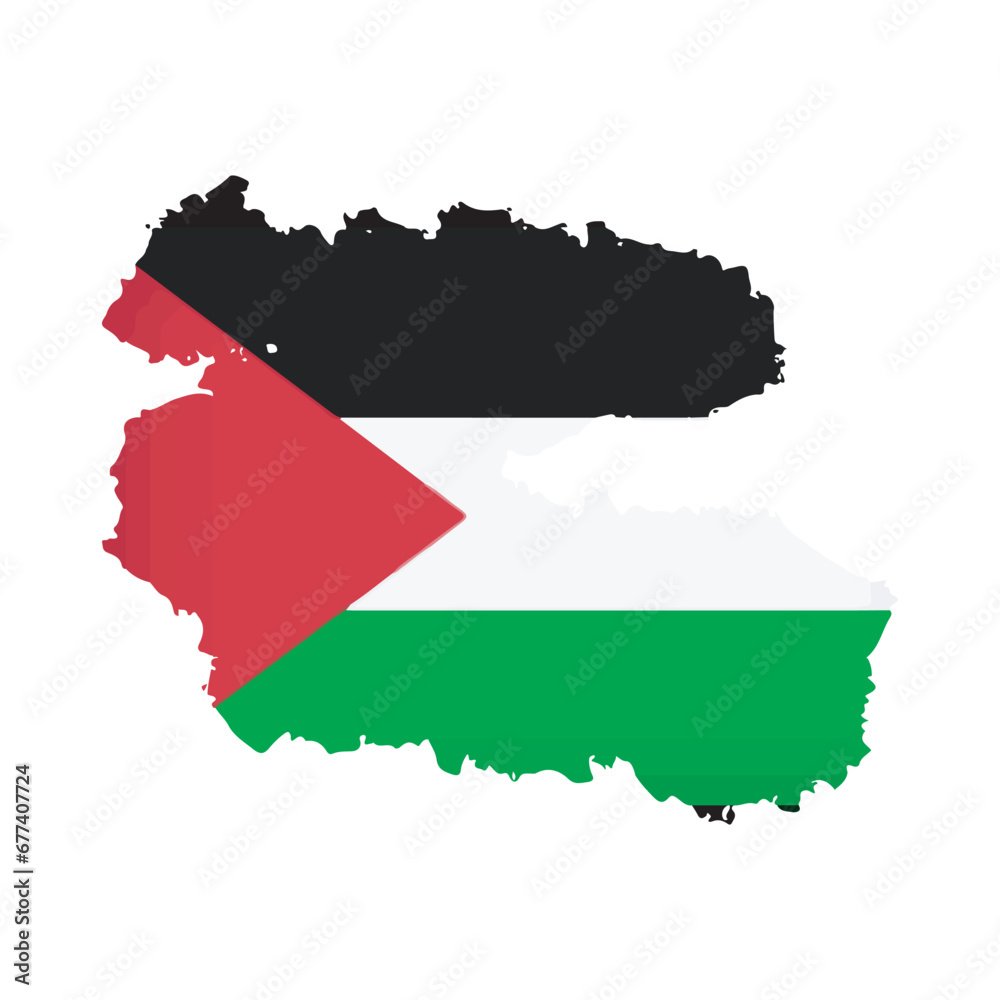 Palestine flag freedom isolated on white background. free palestine ...