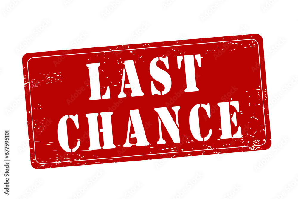 Last chance red rubber stamp. PNG stamp illustration. Transparent PNG ...