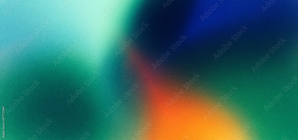 Dark blue green yellow teal magenta color glowing grainy gradient ...
