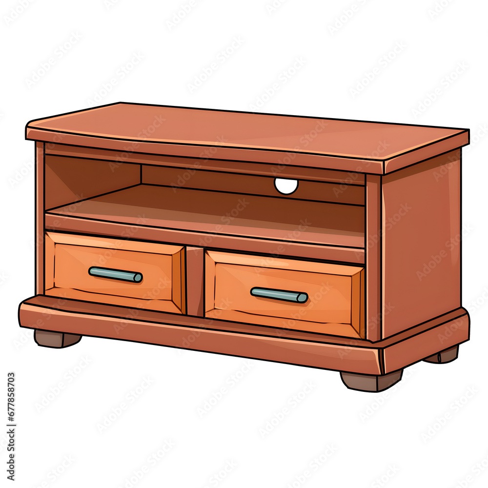 cartoon clipart of TV Stand, furniture clipart, interior clipart ...