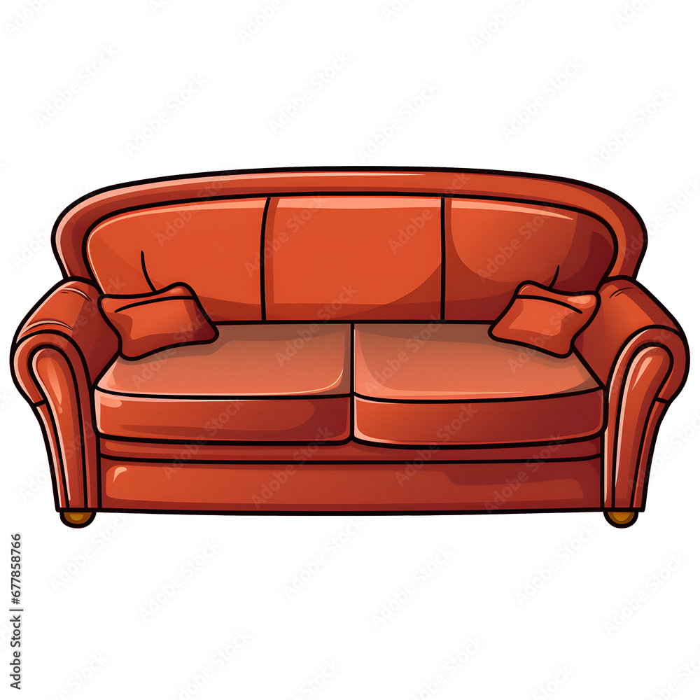 cartoon clipart of Sectional Sofa, furniture clipart, interior clipart ...