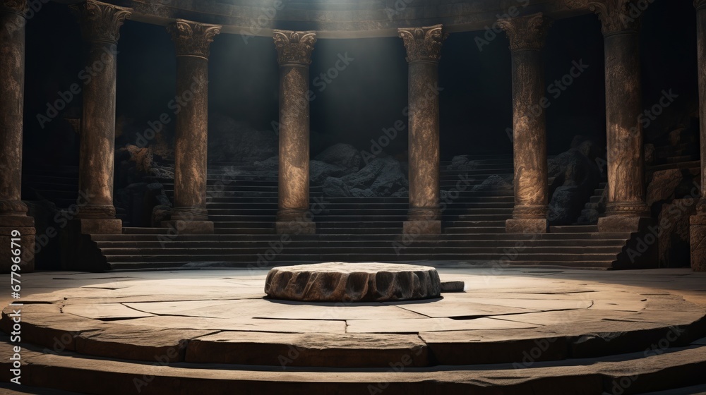 Background podium column 3d roman luxury greek white ancient display ...