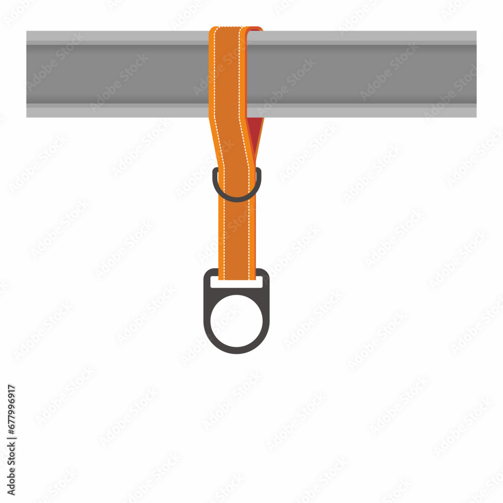 Safety body harness anchorage connection strap vector illustration for ...