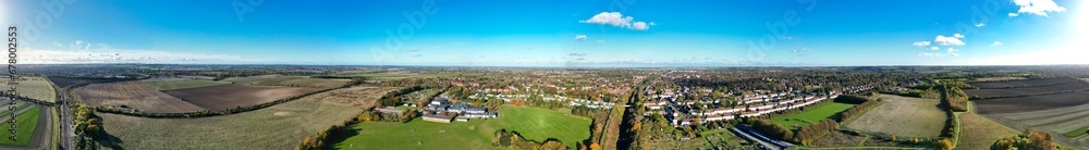 Most Beautiful High Angle Panoramic view of British Countryside ...