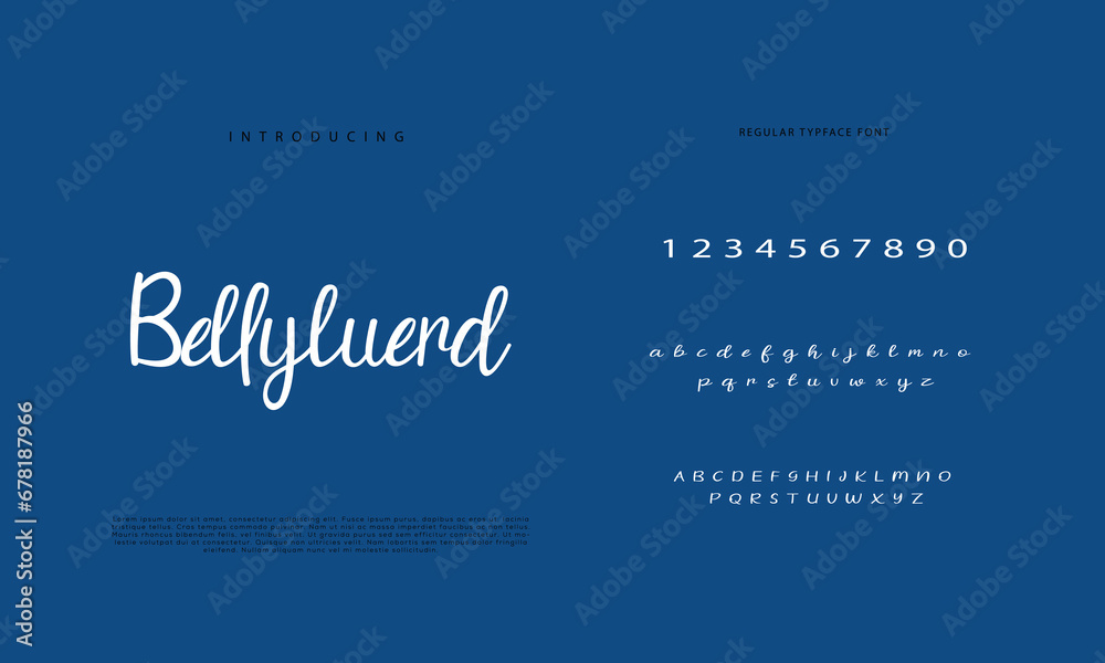 Handwritten Script Font Hand Drawn Brush Style Modern Calligraphy