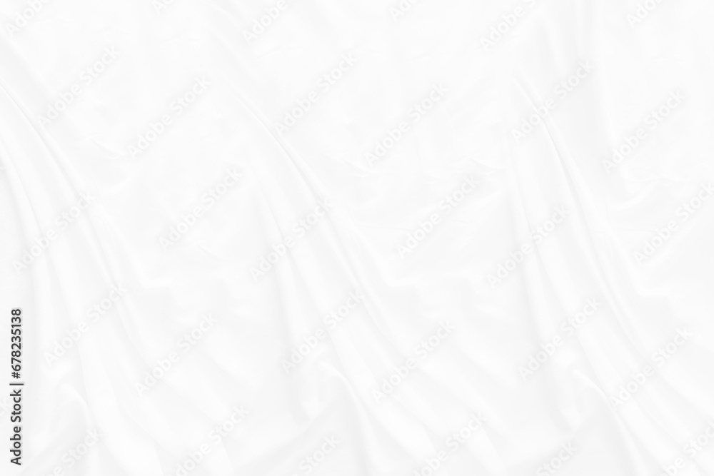 Top view Abstract White cloth background with soft waves.Wave and curve ...