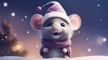 Winter Christmas Mouse Mice Art Free Stock Photo - Public Domain Pictures
