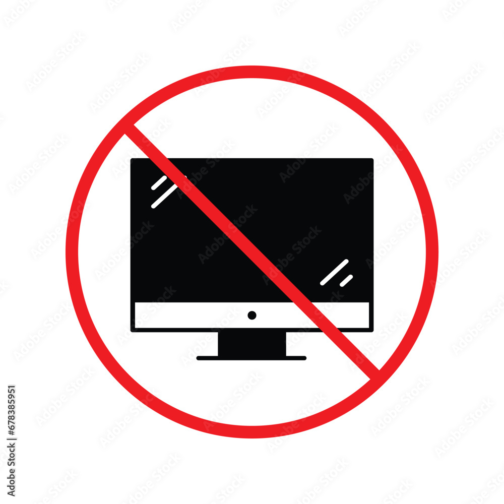 Forbidden Prohibited Warning, caution, attention, restriction label ...