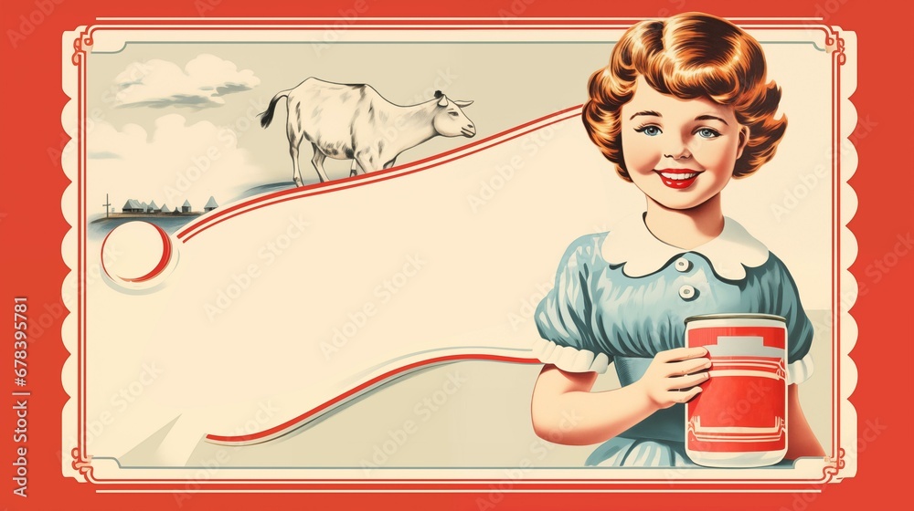 Retro vintage advertisement poster, banner. Advertising in the style of ...