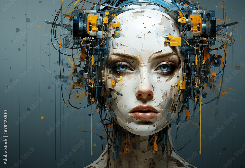 Beautiful Humanoid robots illustration. Future Tech Unveiled: Exploring ...