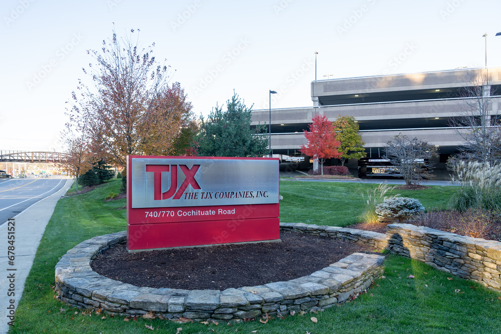 TJX Corporate Headquarters in Framingham, MA, USA, on November 11, 2023 ...