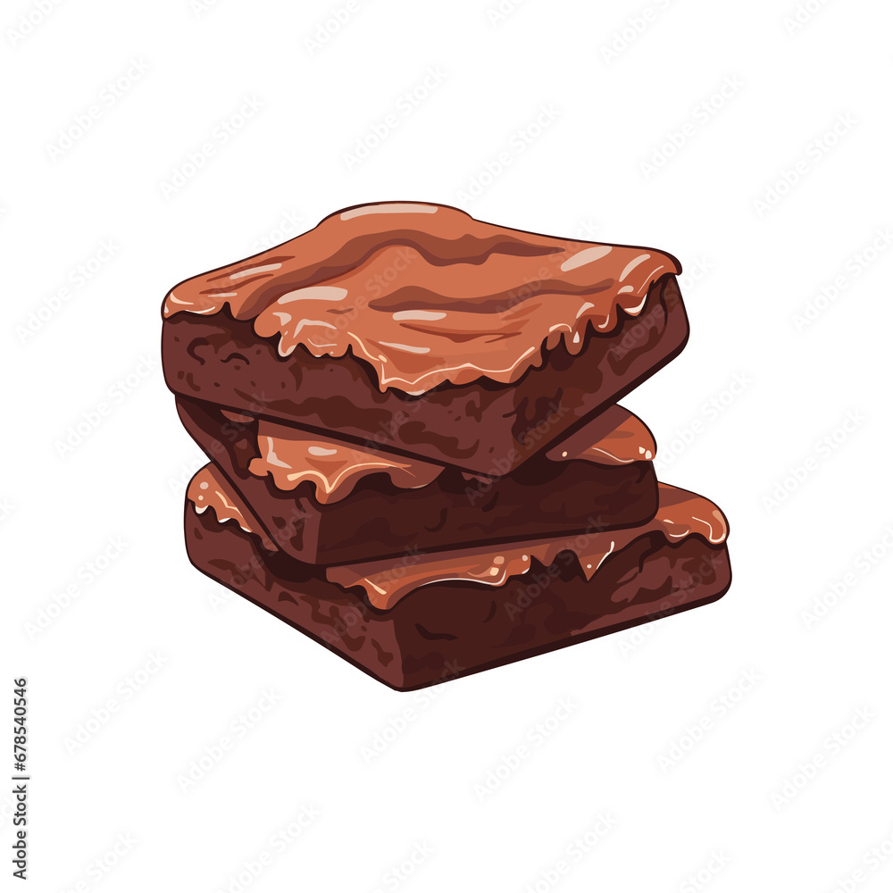 Brownies png graphic clipart design, Chocolate brownie sticker design ...