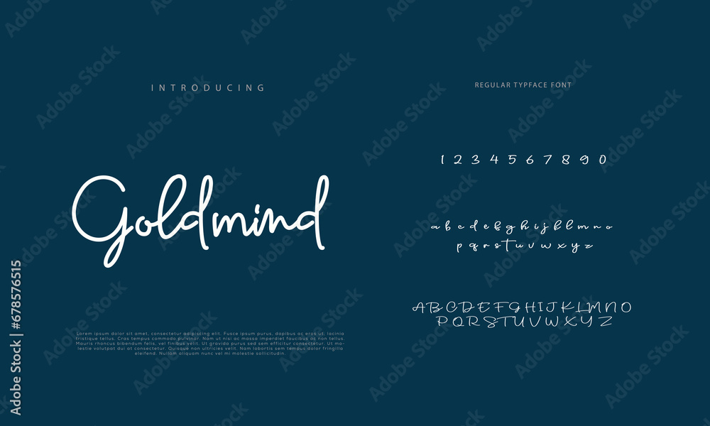Handwritten Script font. Hand drawn brush style modern calligraphy ...