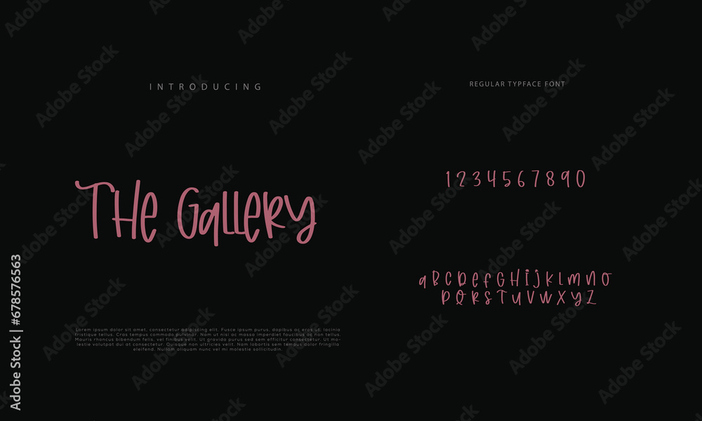 Handwritten Script font. Hand drawn brush style modern calligraphy ...