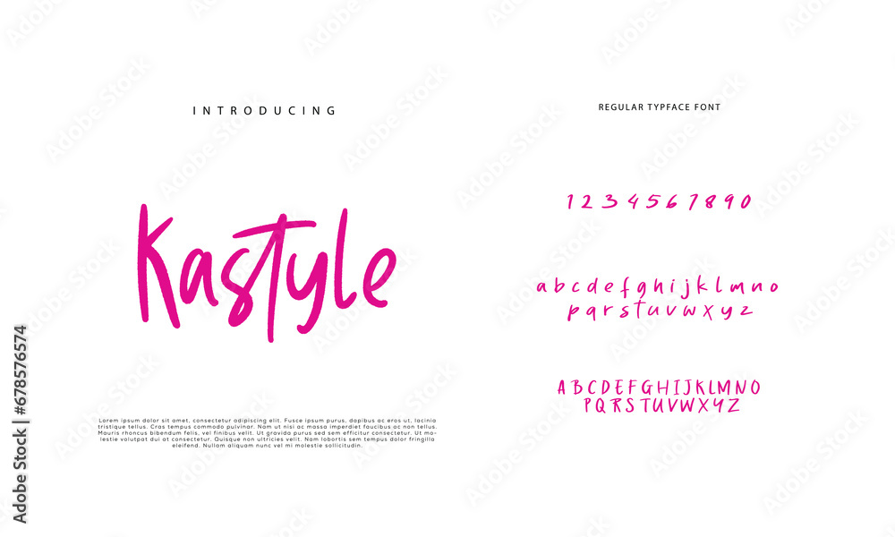 Handwritten Script font. Hand drawn brush style modern calligraphy ...