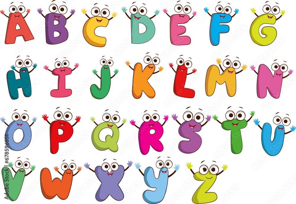 Education Concept and literacy learning vector illustration with ...