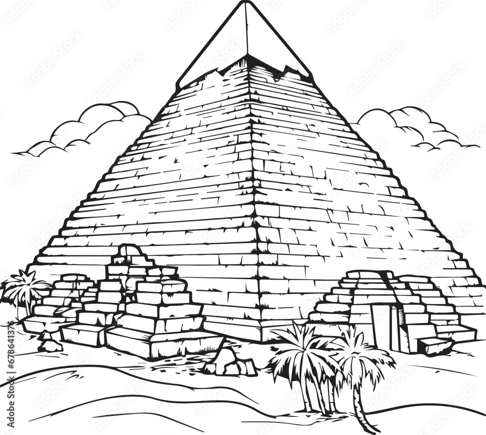 Egypt Pyramids Coloring Pages