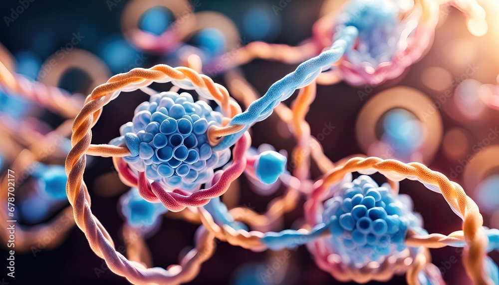 Protein structure or macromolecules consisting of a chain of amino acid ...