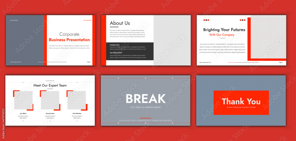 Creative business PowerPoint presentation slides template design. Use for modern keynote ...