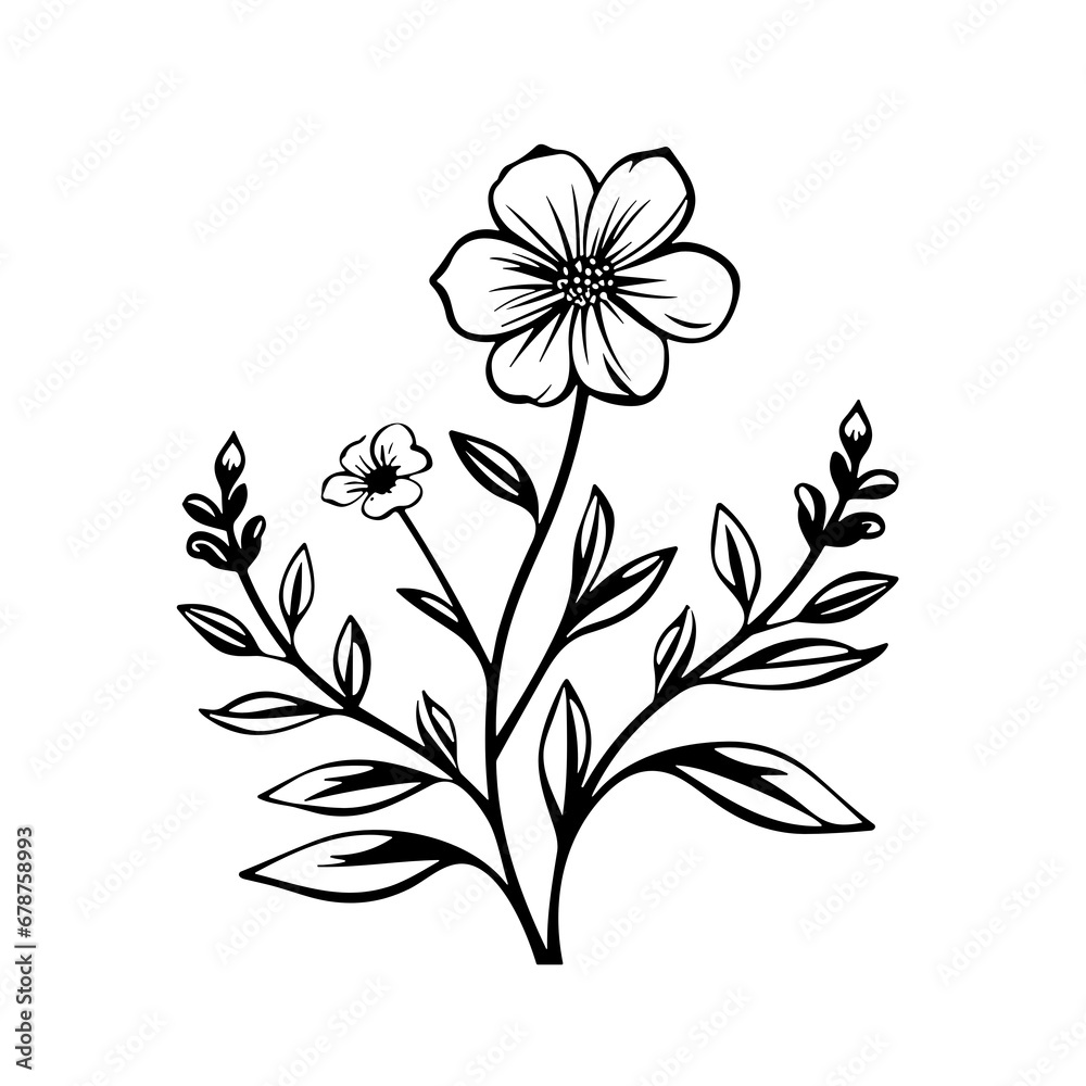 line drawing, line art png, line art prints, spring clipart, line art ...