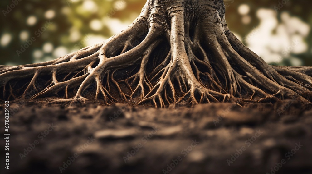 Complex Root Structure of a Majestic Tree Stock Photo | Adobe Stock