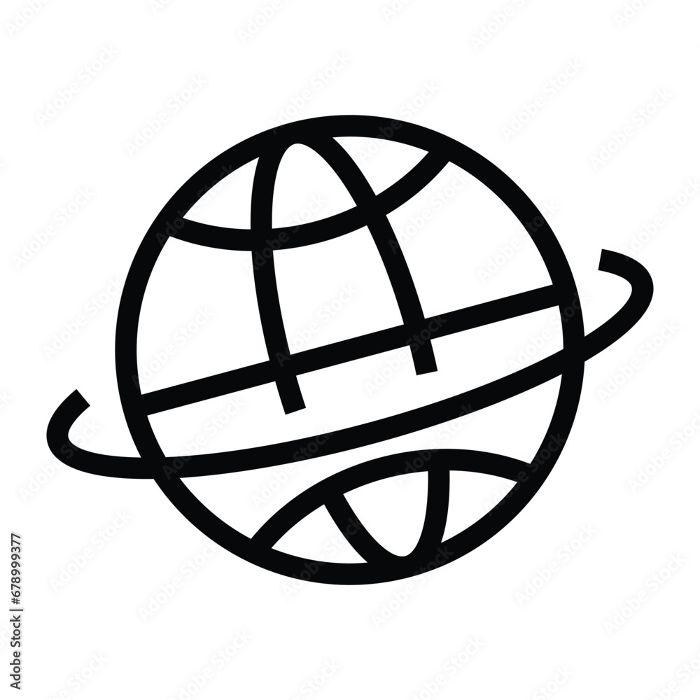 Planet earth equator vector icon Stock Vector | Adobe Stock